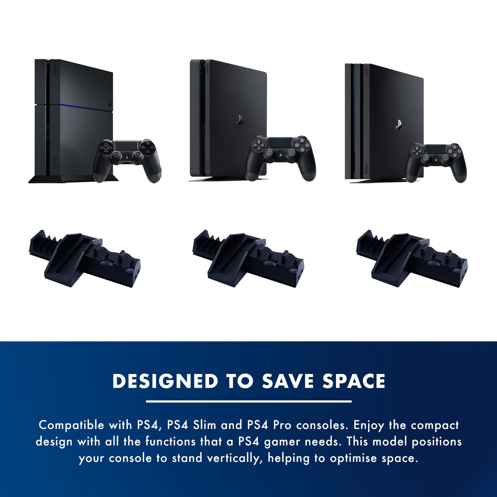 Numskull PlayStation PS4 Multi-Function 5 in 1 Docking Station / Conso